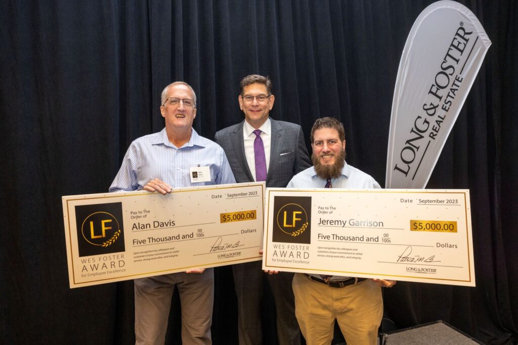 Long & Foster Presents Jeremy Garrison and Alan Davis with Wes Foster Award