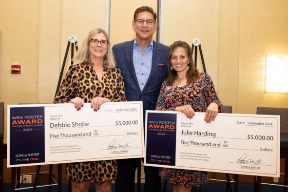 Long & Foster Honors Julie Harding and Debbie Shobe with Wes Foster Award